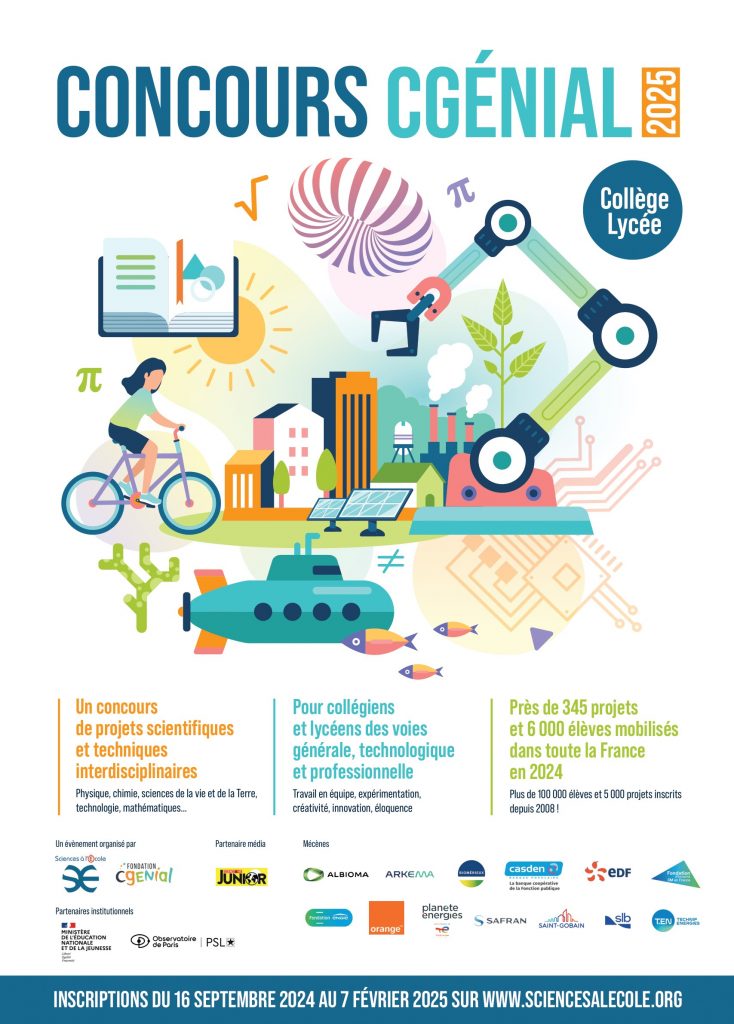 Concours CGénial 2025 – Top départ ! – Sciences à l'École