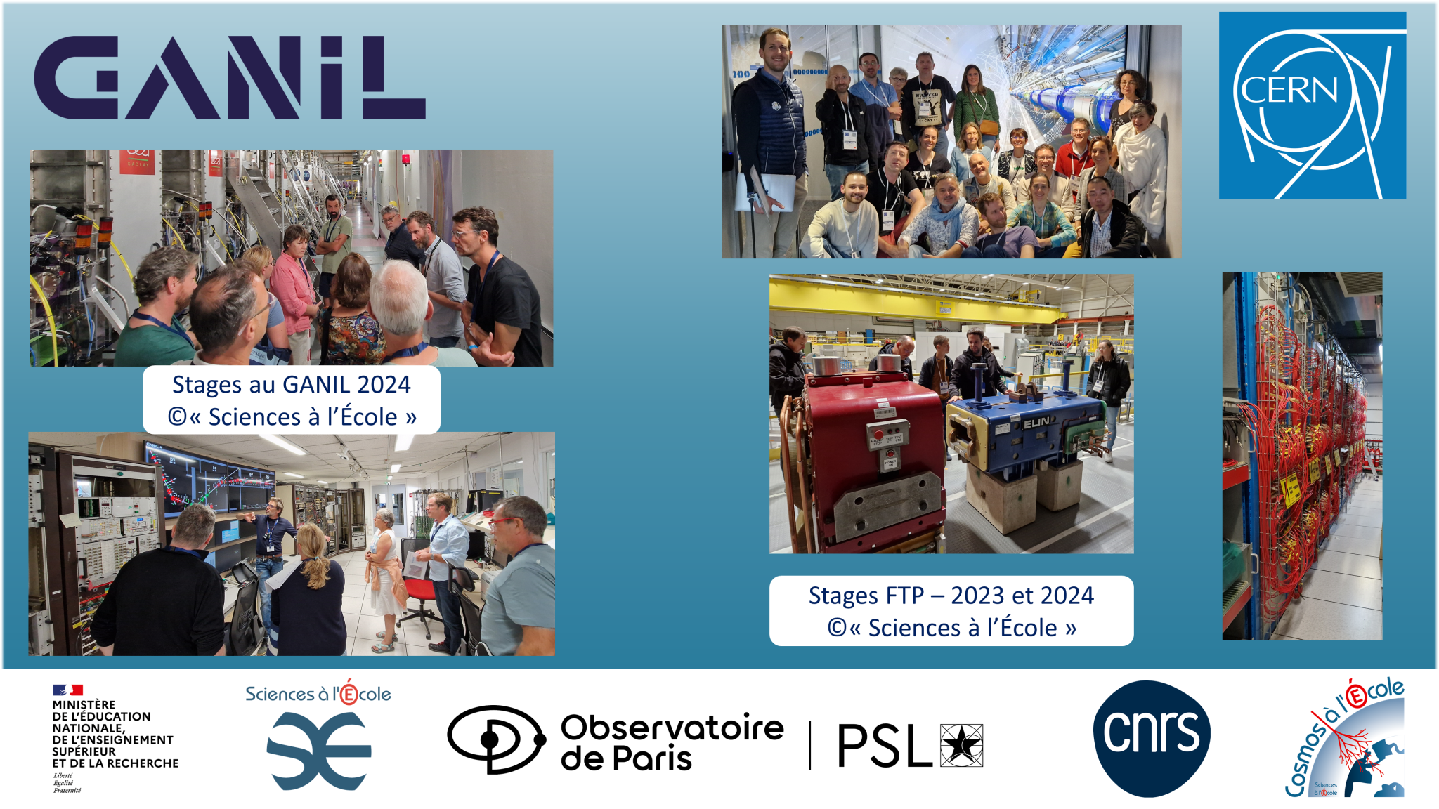 Appel à candidatures pour les stages de formation au GANIL et au CERN ...